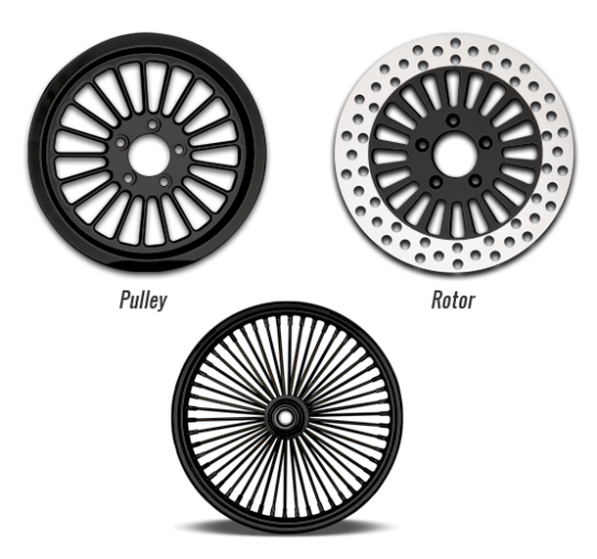 Black Custom Motorcycle Wheel | Custom Motorcycle Rims For Sale